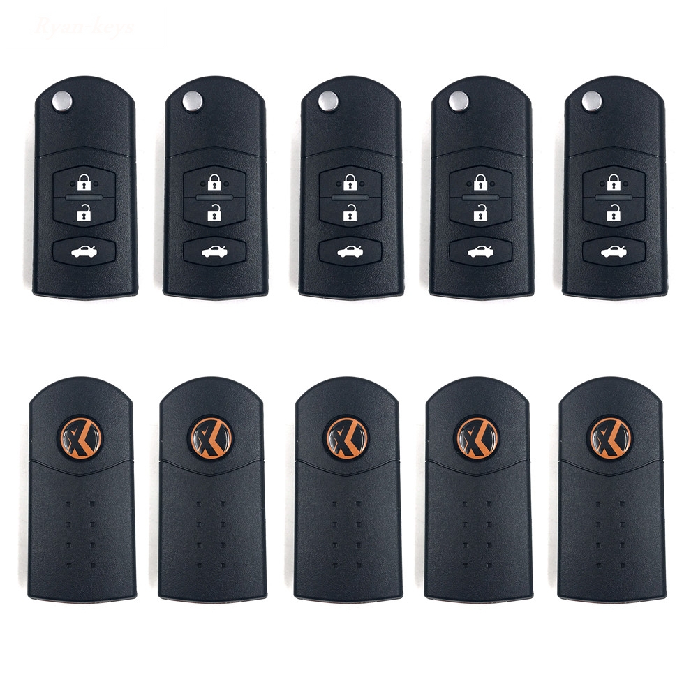 3 Buttons Universal Remote Key Fob Case for Mazda Style for Xhorse VVDI ...