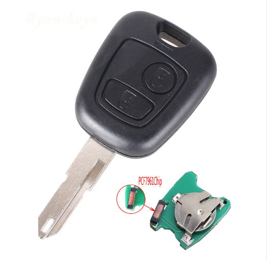 2 Buttons NE73 Blade Remote Key Fob Controller For PEUGEOT 206 433MHZ ...