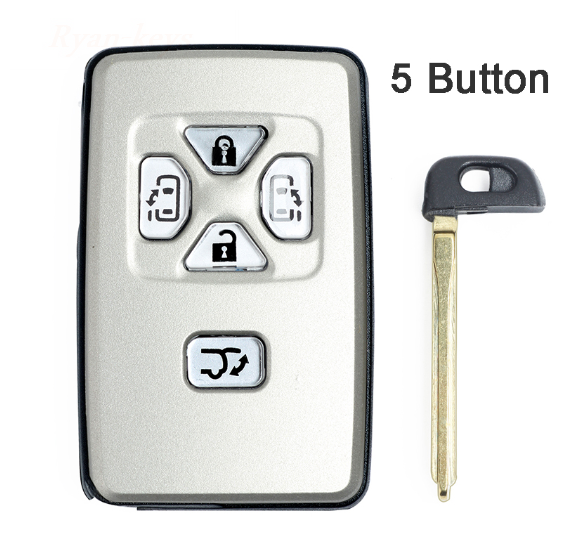 Toyota Alphard Estima Vellfire Smart Card Remote Car Key Shell Case Fob ...
