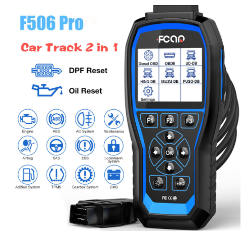 2021 FCAR Heavy Duty Truck Code Reader F506 PRO Enhanced Full-Systems ...