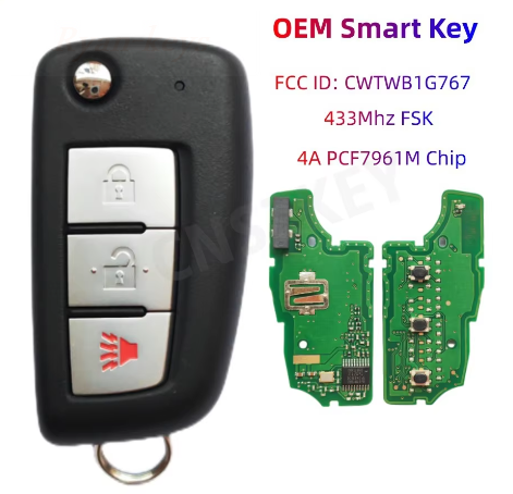Original Smart Remote Key FCC ID: CWTWB1G767 433Mhz FSK 4A PCF7961M ...